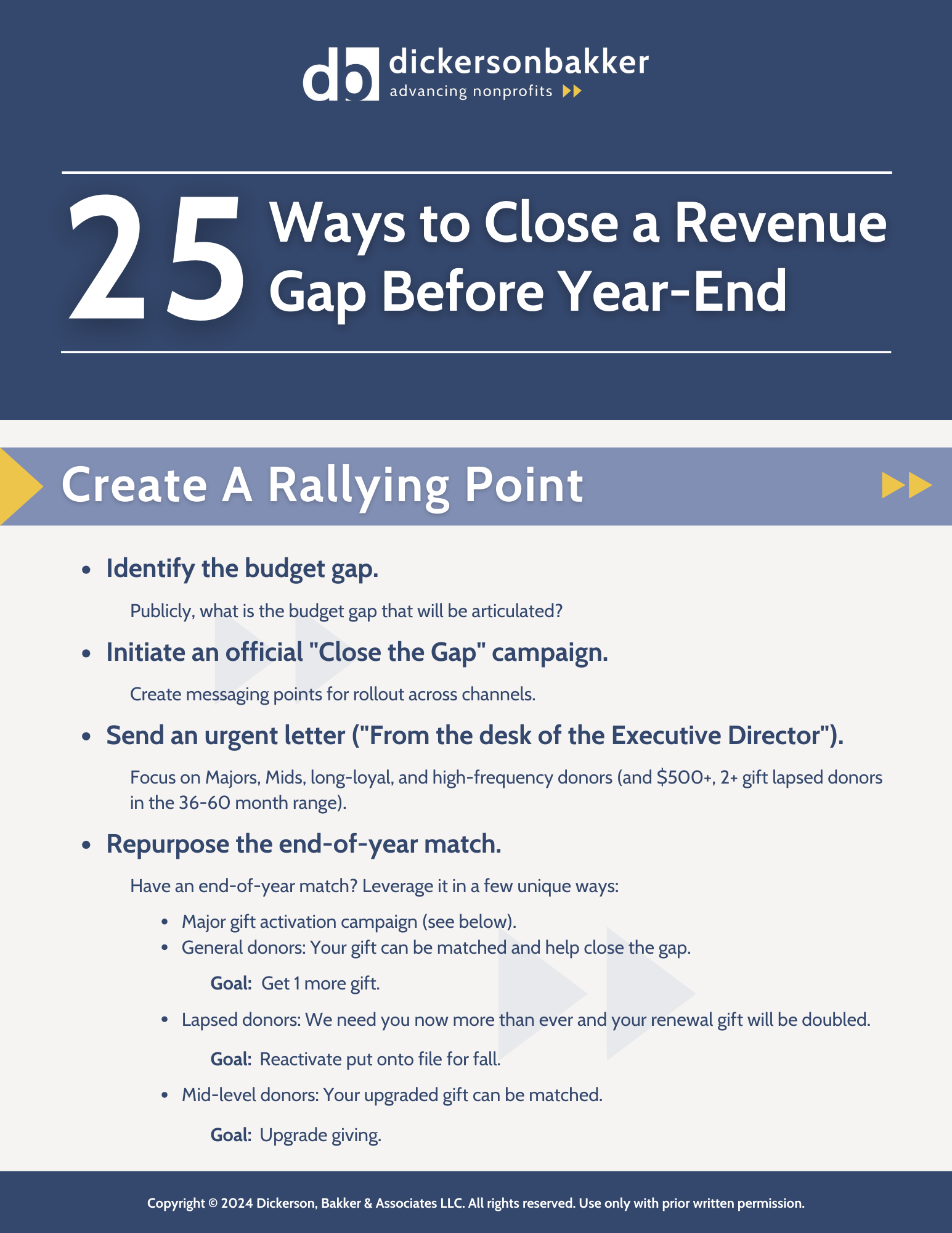 25 Ways to Close a Revenue Gap Before Year-End